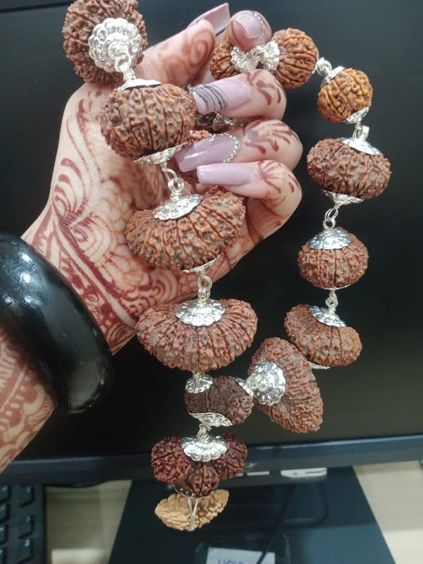 Seven-Hills Pure & Beautiful 1 to 21 Mukhi Nepali Rudraksha Mala ...