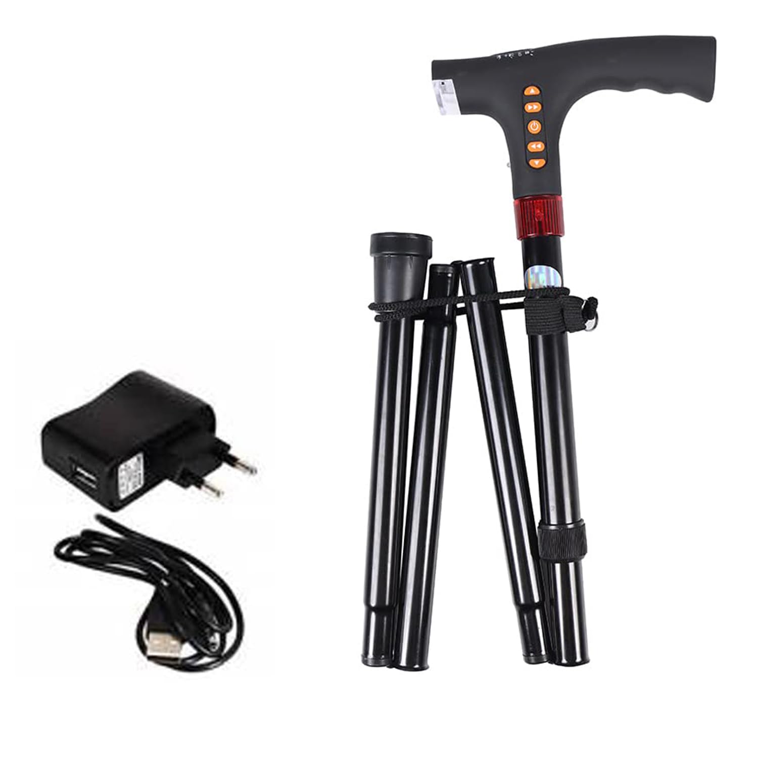 SMIC Smart Walking Stick with LED Lights, Foldable Cane with Automatic ...