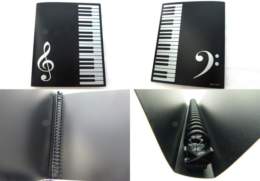Music Themed Keyboard Design 26 Ring Binder - PVC 26 Ring Binder ...