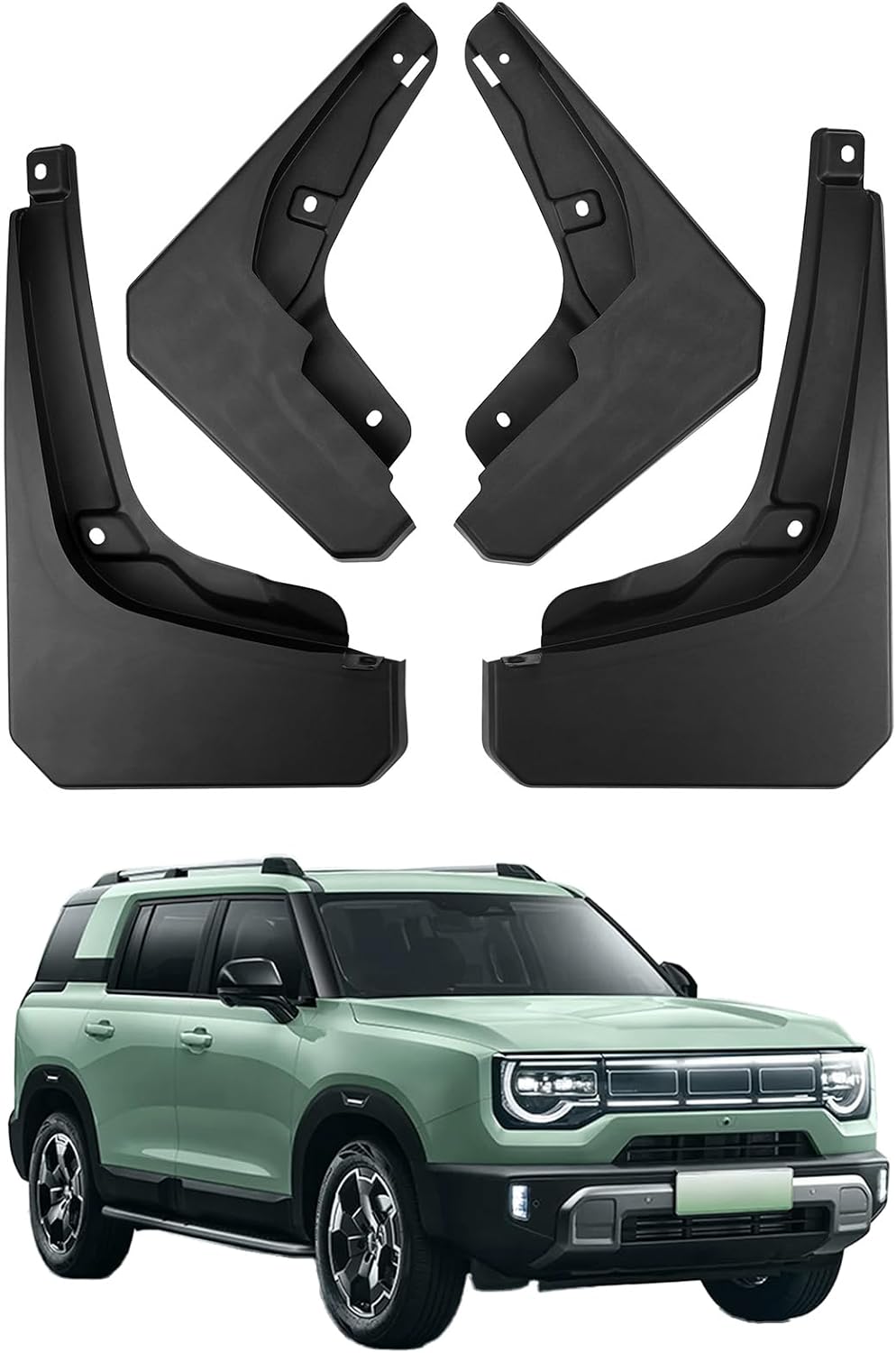 Set Hybrid Mud Flaps for BAIC BJ30 2024-2025 Front and Rear Tire ...