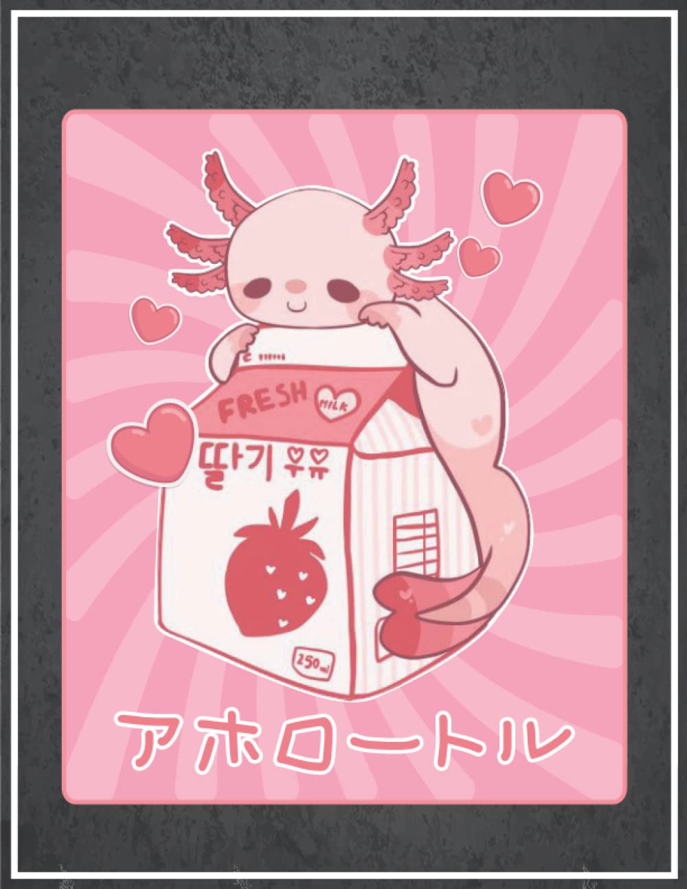 Buy Axolotl Kawai strawberry Milk Carton Anime Kawaii Pastel Goth ...