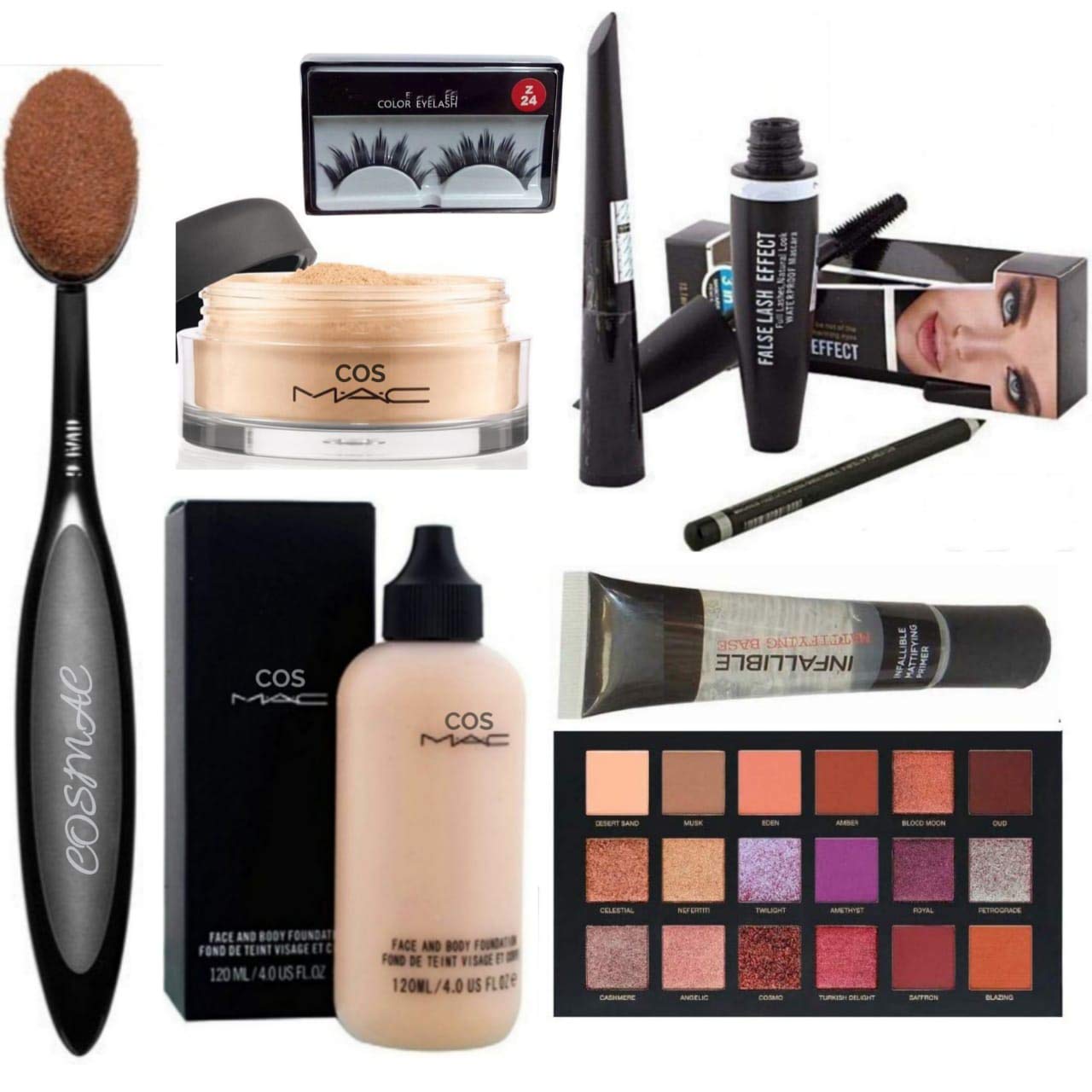 Cosmac Professional Makeup Combo Kit Waterproof Natural Foundation ...