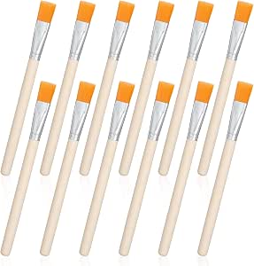 Amazon.com: 12Pcs Craft Paint Brushes Small Paint Brush Flat Paints ...