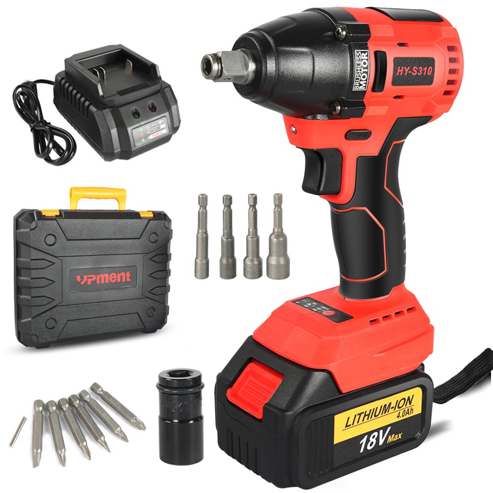 Buy Impact Driver Kit 18V 4.0Ah Brushless Cordless , with Lithium-ion ...