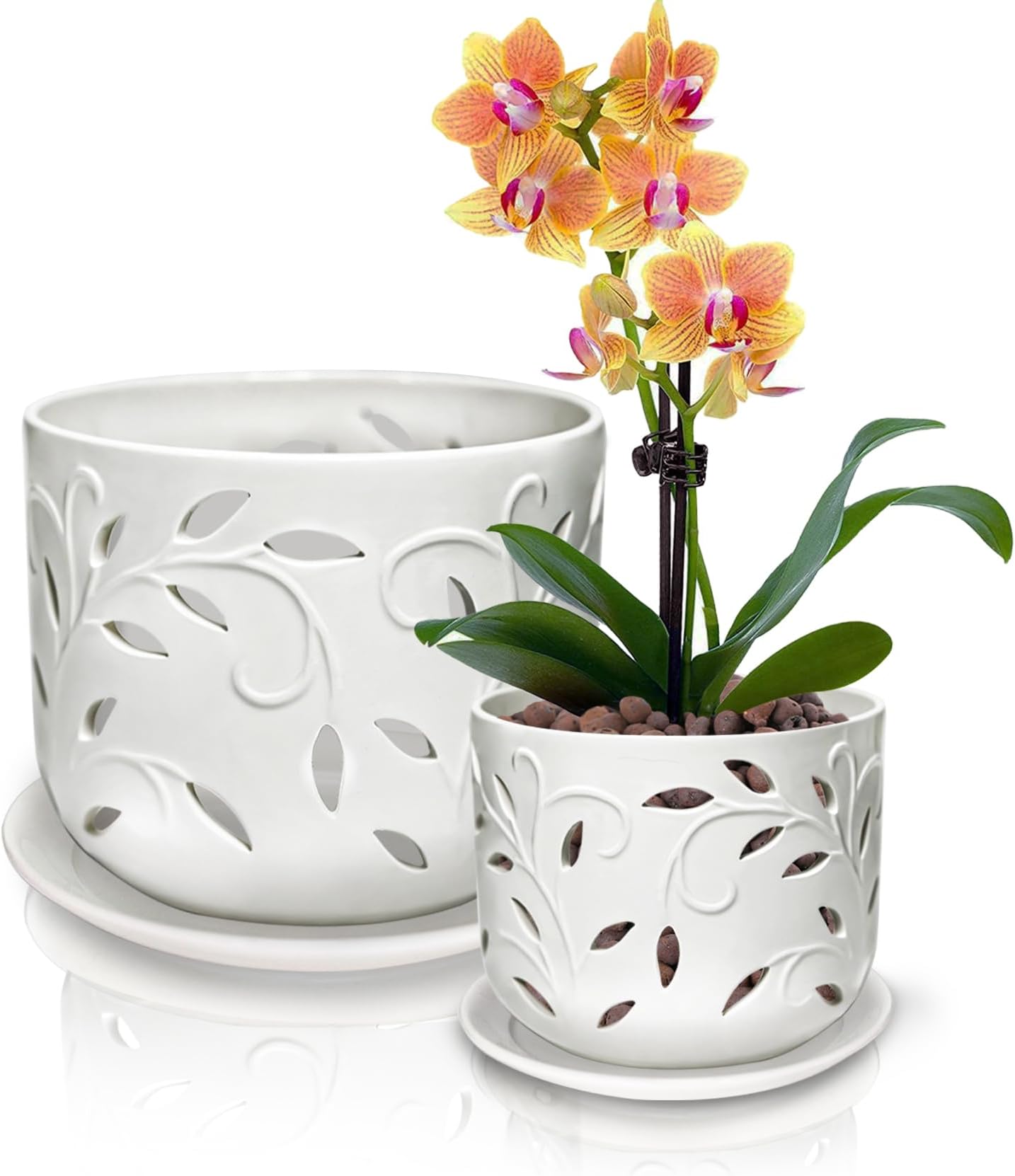 Amazon.com: EFISPSS Ceramic Plant Pots, 5Inch Pots for Indoor Plants ...