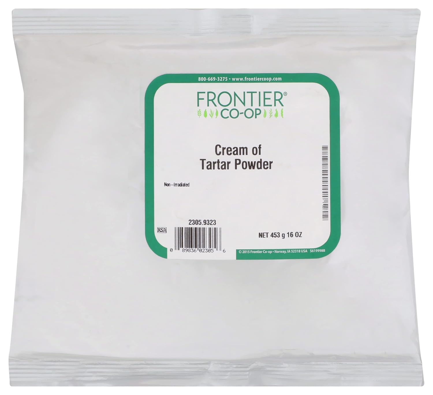 Amazon.com : Frontier Herb Cream of Tartar Powder, Non Irradiated, Non ...