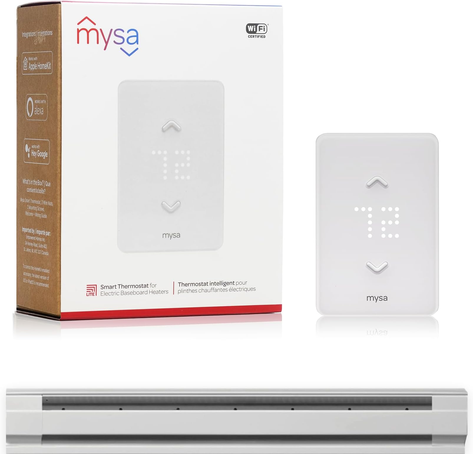 Mysa Smart Thermostat LITE for Electric Baseboard Heaters 240V | Remote ...