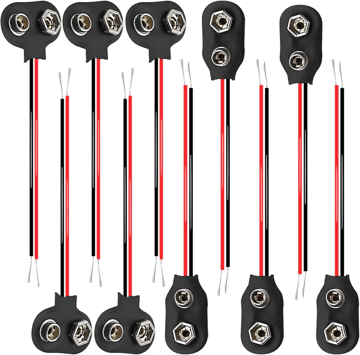 Amazon.com: Yoodelife 9V Battery Clip Connector, 9 Volt Long Cable ...