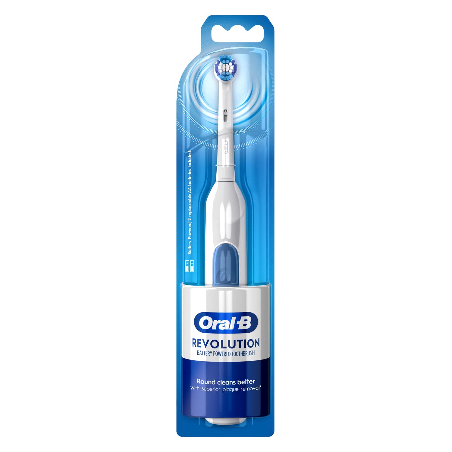 Oral-B Revolution AA Battery Electric Toothbrush For Adults, Long ...