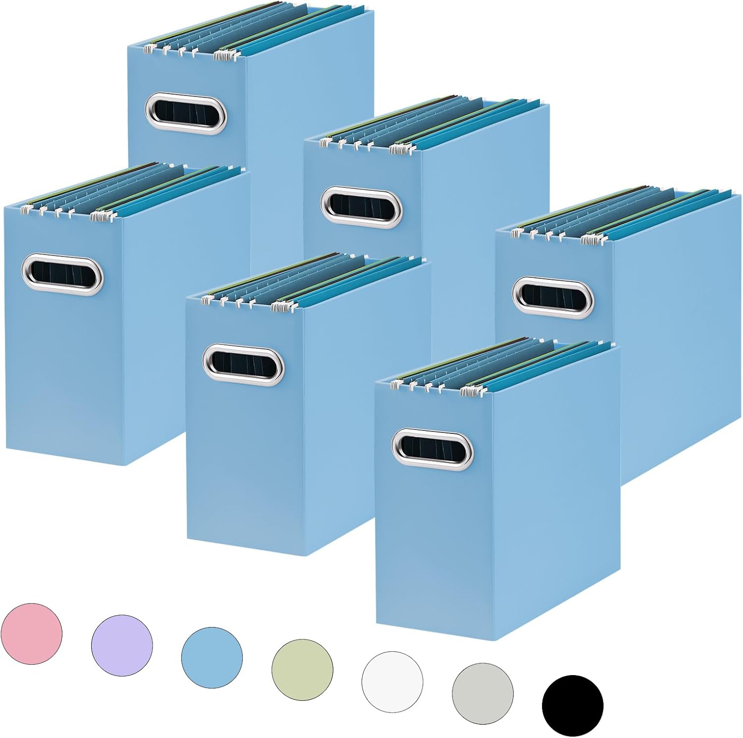 Amazon.com : Oterri File Organizer, 6 Packs Small Storage Box ...