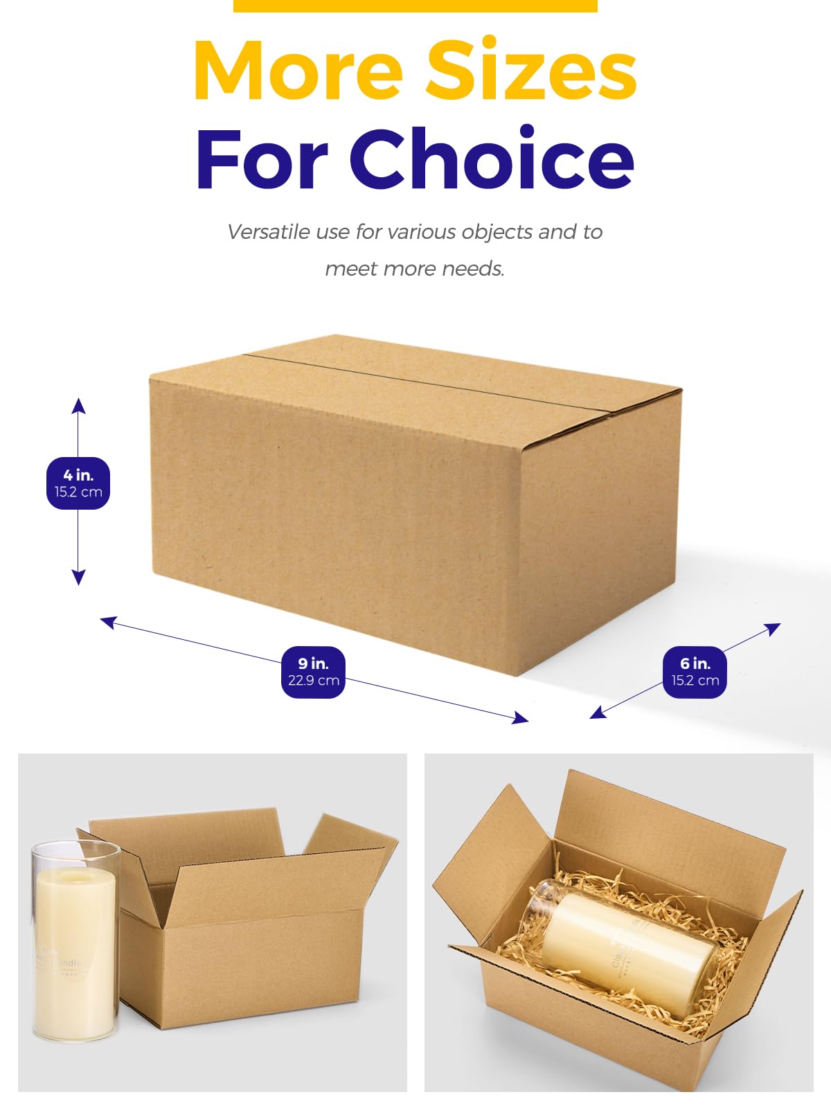 Snapklik.com : 9X6X4 Shipping Boxes Small Brown Corrugated Cardboard ...