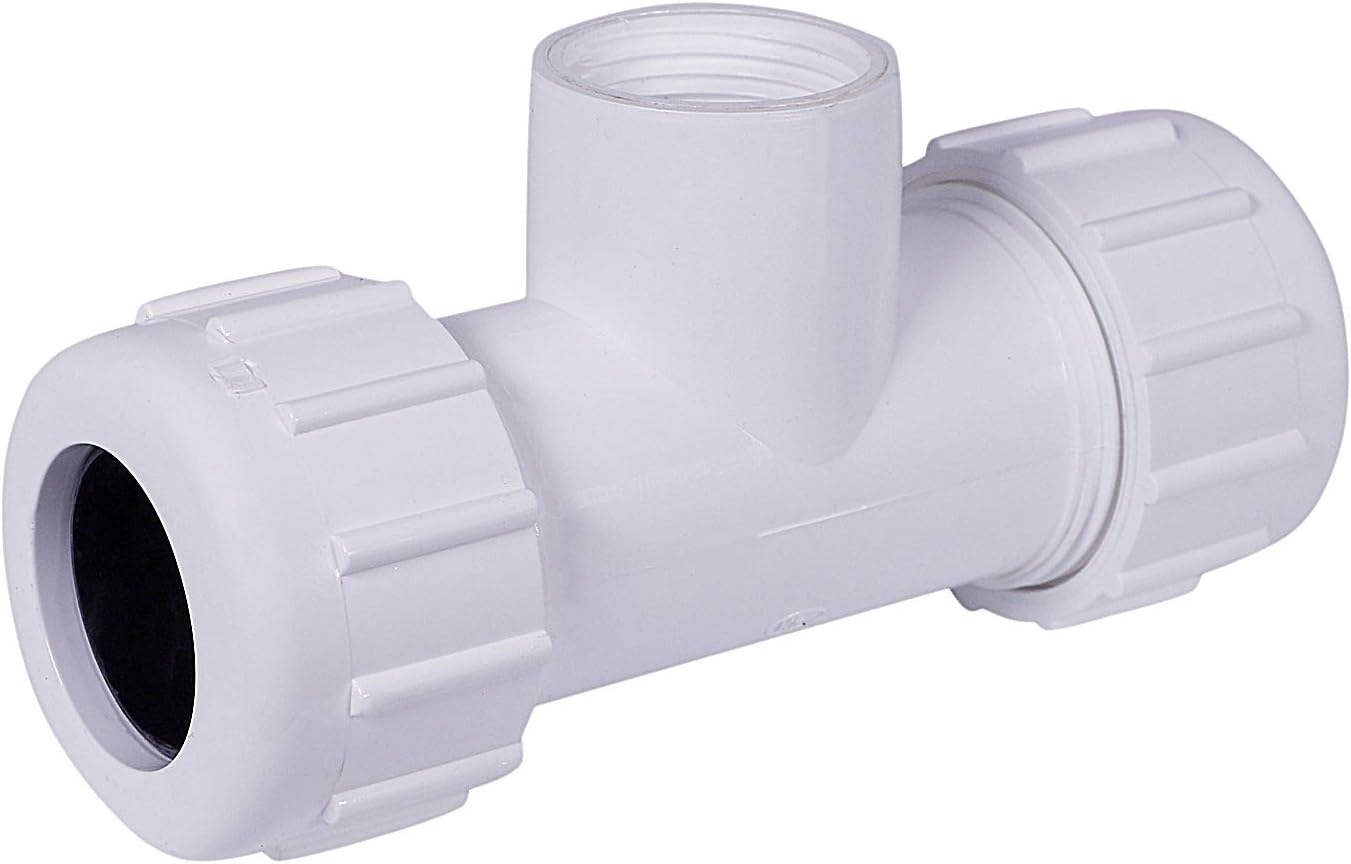 Amazon.com: Midline Valve 597DU034 PVC Compression Tee Pipe Fitting ...