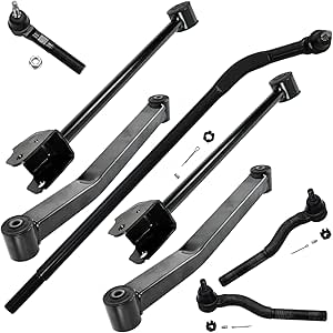 Amazon.com: Detroit Axle - 8pc Front End Kit for 07-17 Jeep Wrangler, 18 Wrangler JK, 4 Control ...