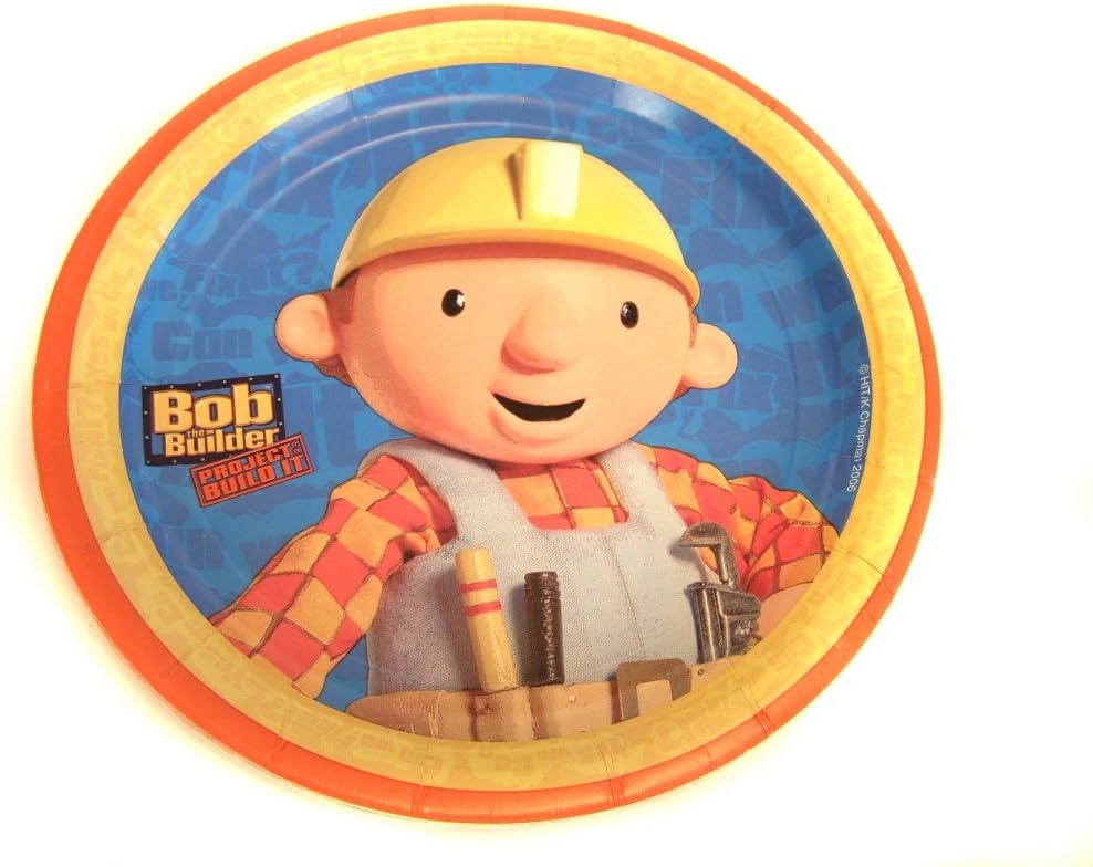 Bob the Builder Paper Party Plates - 8 paper Bob the Builder Birthday ...