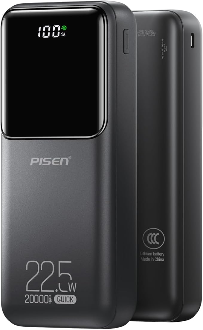 Amazon.com: PISEN CCC Certified Power Bank - 20000mAh 22.5W 3C Power ...