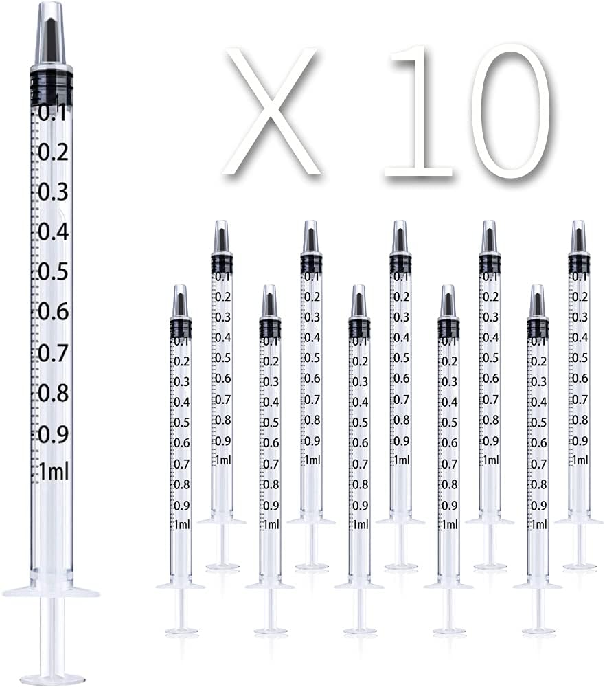 Amazon.com: 10ml Oral Syringes - 100 Pack – Luer Slip Tip, No Needle ...