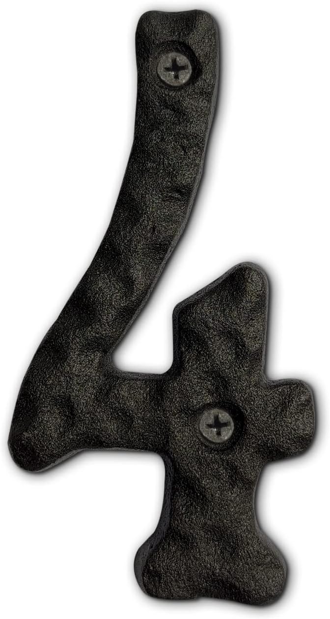 Amazon.com: House Address Numbers 4 Inch Height - Cast Iron House ...