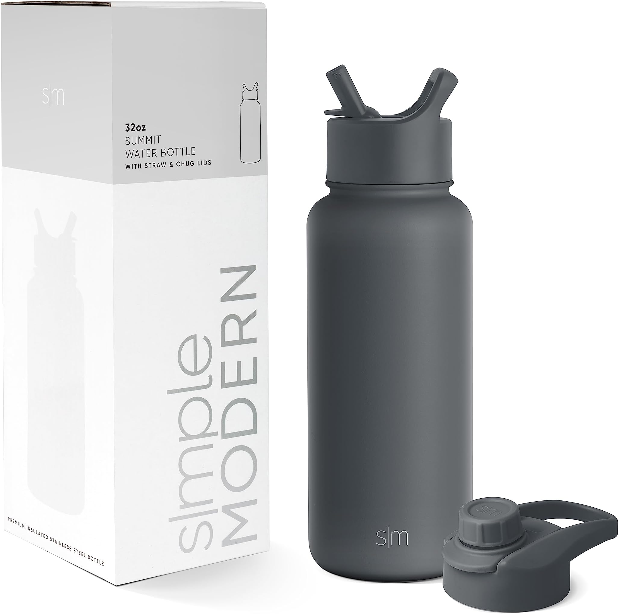 Amazon.com: Simple Modern Water Bottle with Straw and Chug Lid Vacuum ...