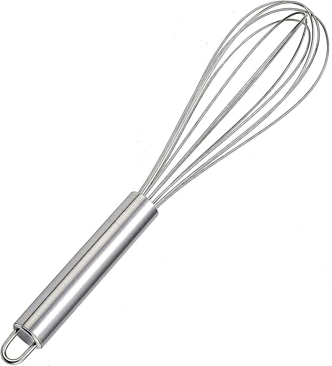 26 CM Hand Whisk Egg Hand Food Whisk Manual Stainless Steel Whisk ...