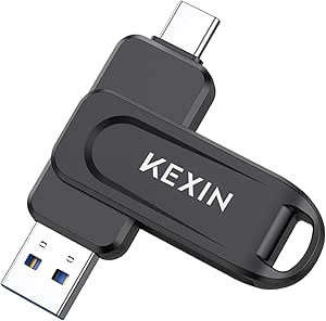 Amazon.com: KEXIN 128GB USB C Flash Drive 100MB/s Swivel Dual Thumb Drive 3.0 USB-A & Type-C USB ...