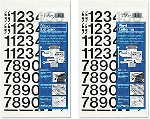 Amazon.com: Chartpak Permanent Adhesive Vinyl Numbers,Black (Pack of 2 ...