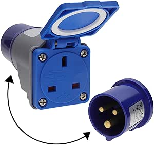 Kenable | Caravan Power Adapter | 240V 16A Commando to 13A UK Socket ...