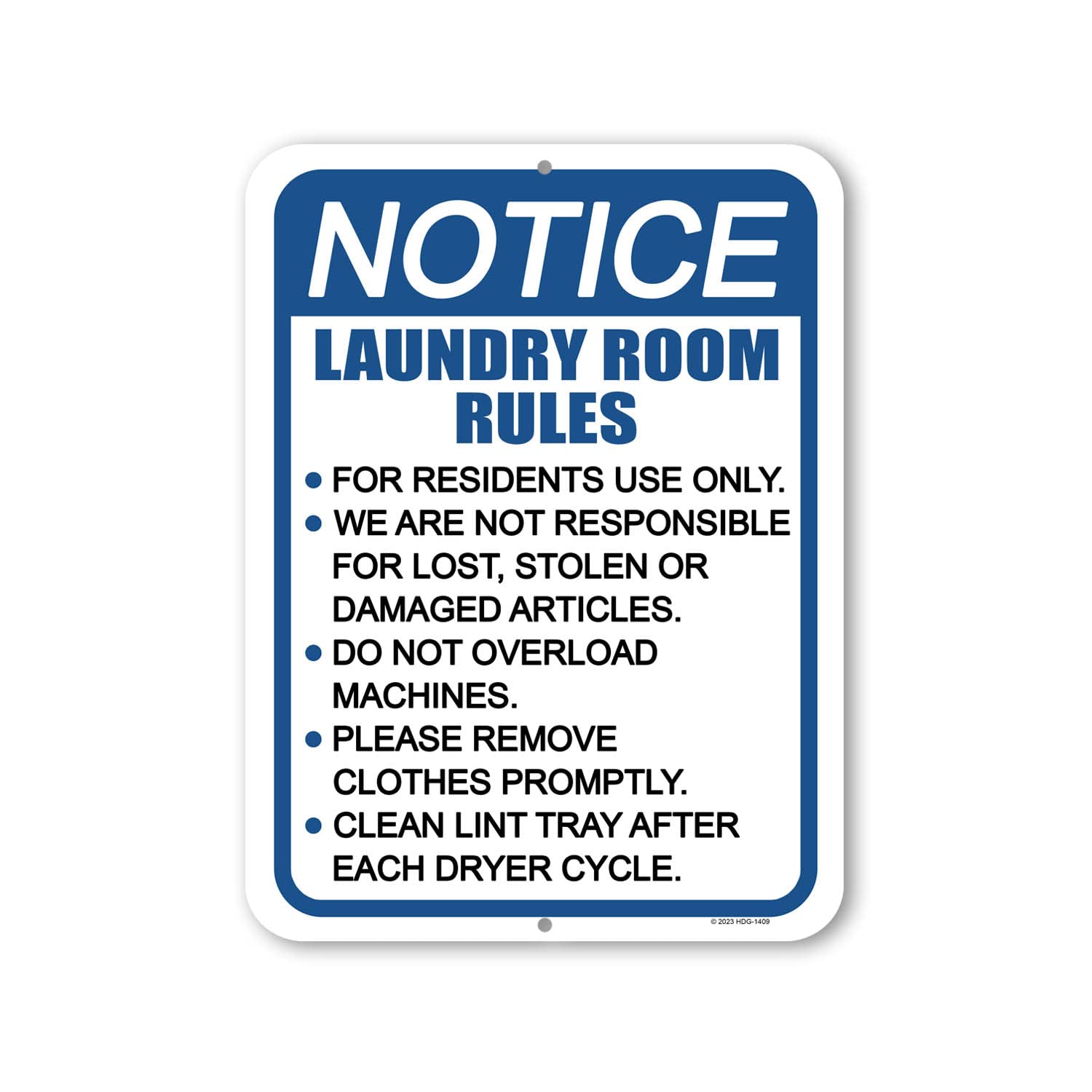 Amazon.com: Honey Dew Gifts, Notice Laundry Room Rules, 9 inch by 12 ...