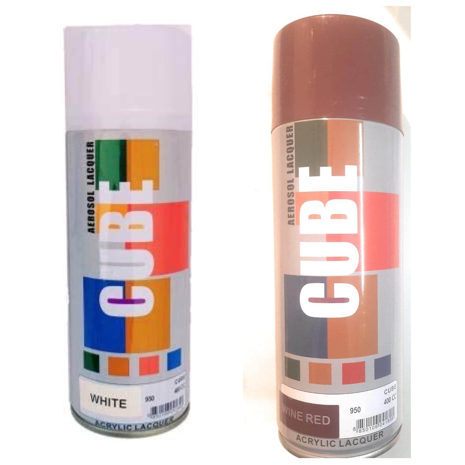 Samp Luvik Aerosol Multipurpose White spray paint and Wine Red spray ...