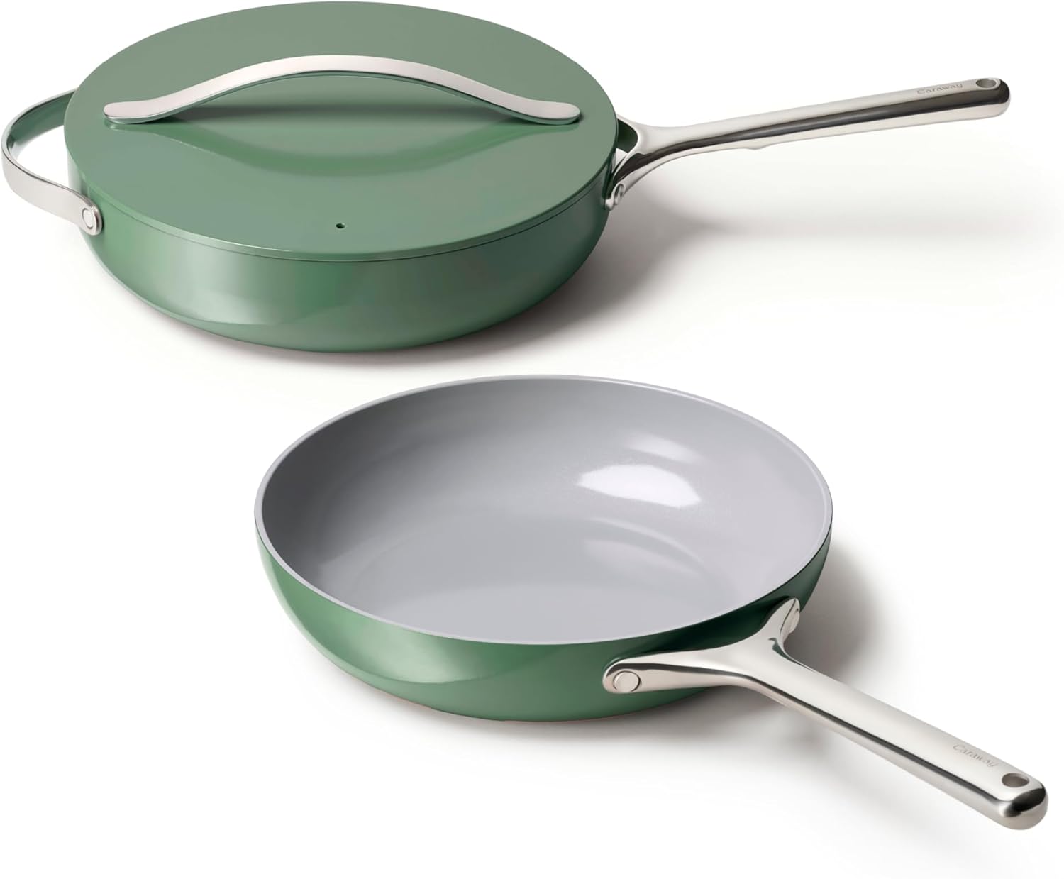 Amazon.com: Caraway Fry Pan and Sauté Pan Duo - 10.5” Ceramic Frying ...