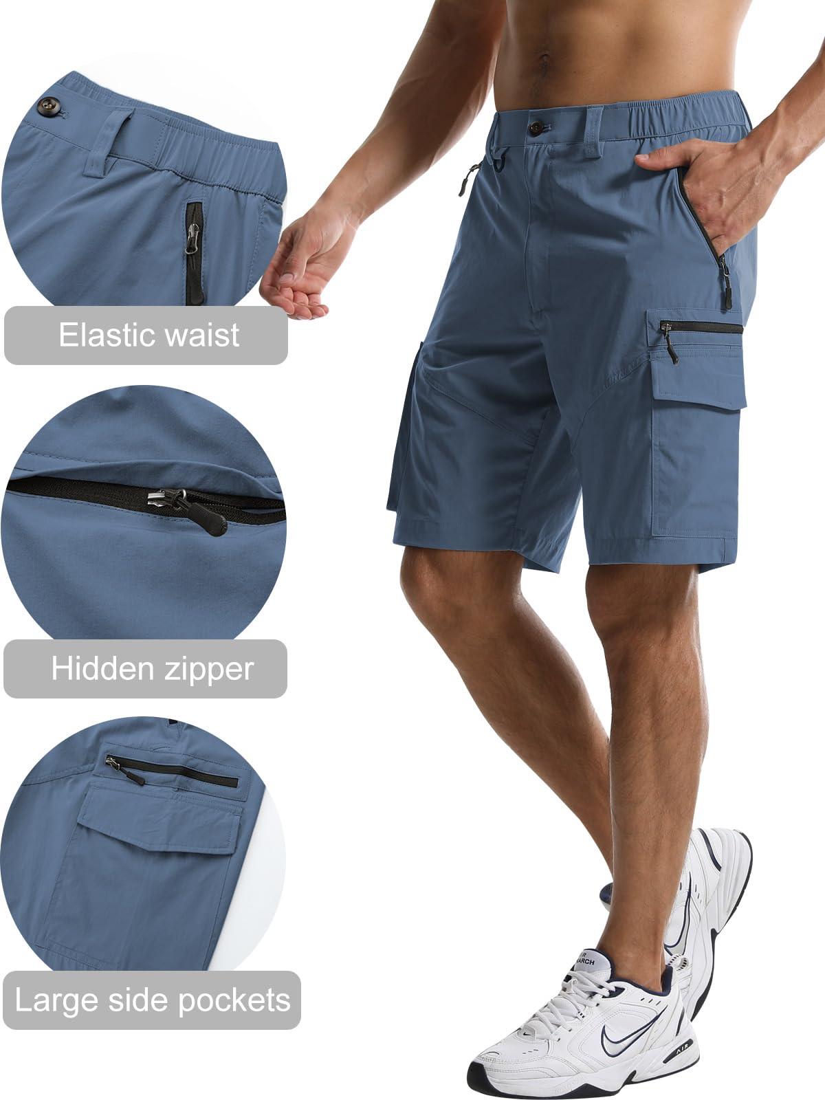 Snapklik.com : Surenow Mens Hiking Cargo Shorts Quick Dry Outdoor ...