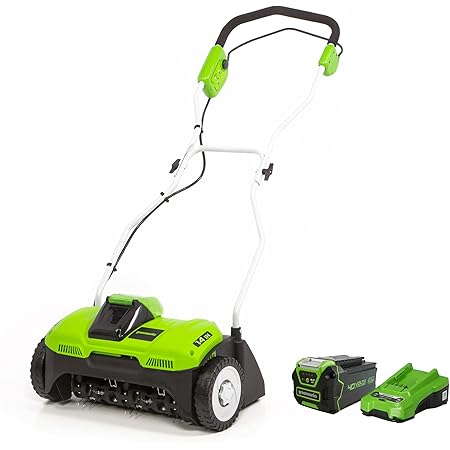 Amazon.com : Greenworks 40V (2-In-1) Dethatcher / Scarifier, 5Ah USB ...
