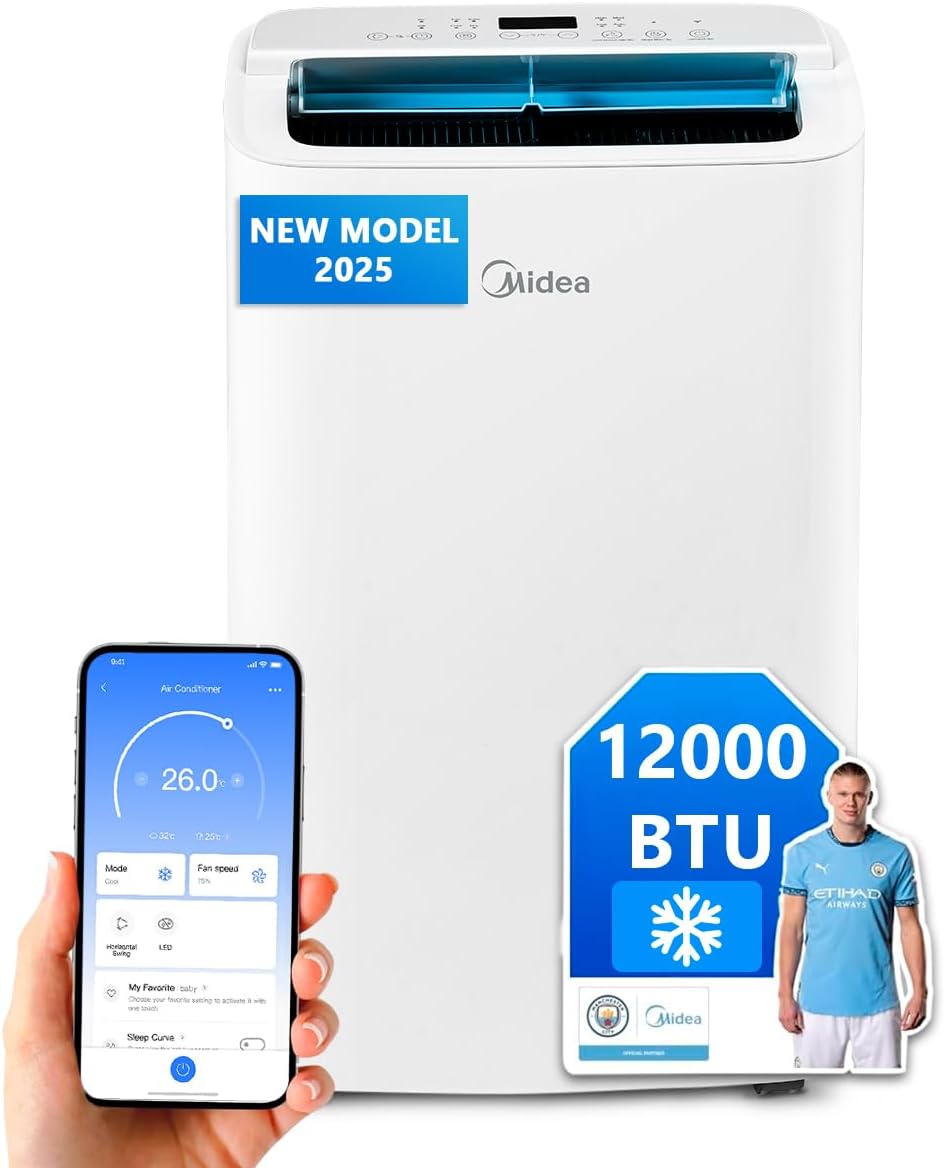 MIDEA Climatiseur Mobile Silencieux 12000 BTU avec Évacuation ...