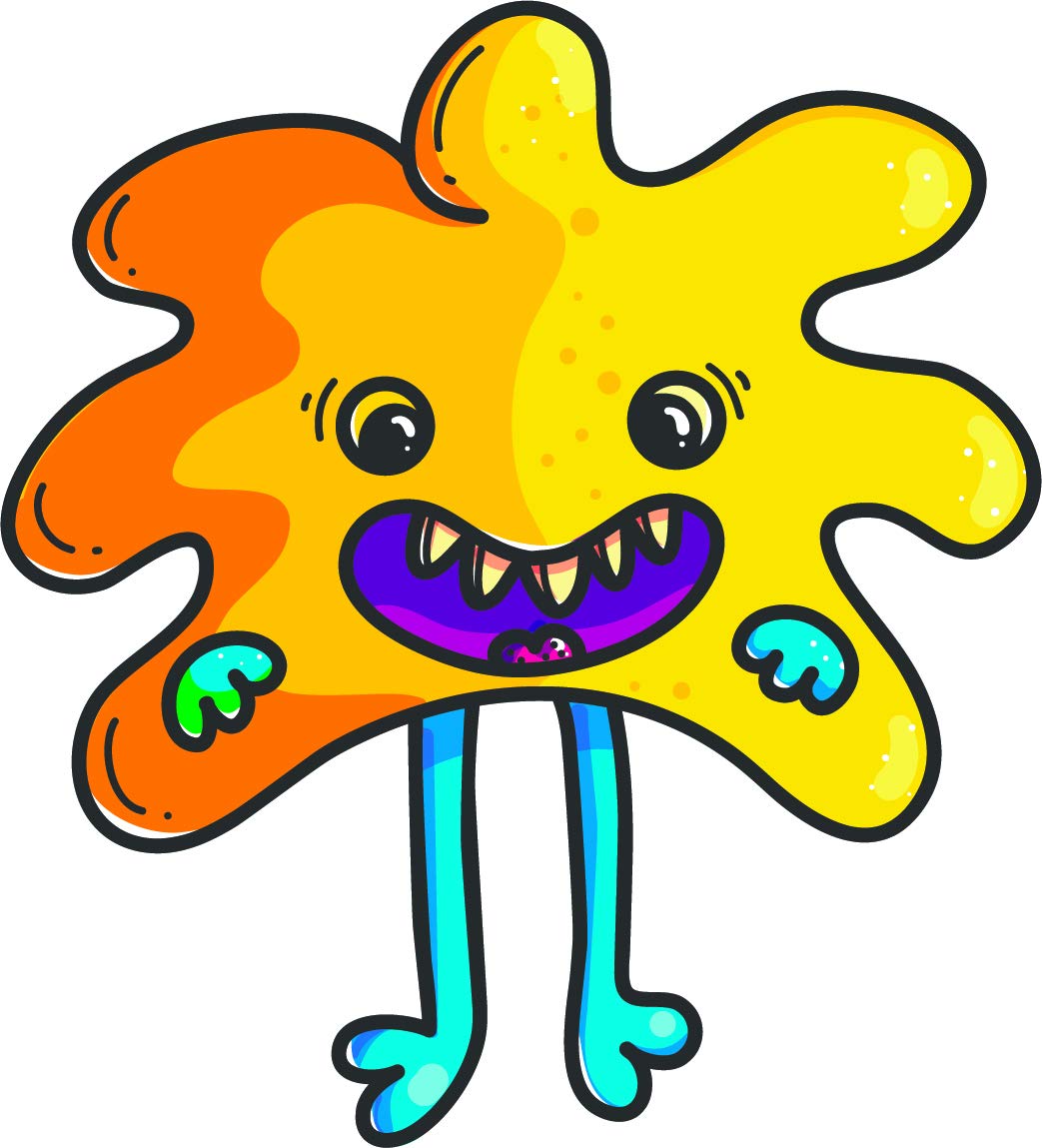 Funny Bacteria Cartoon