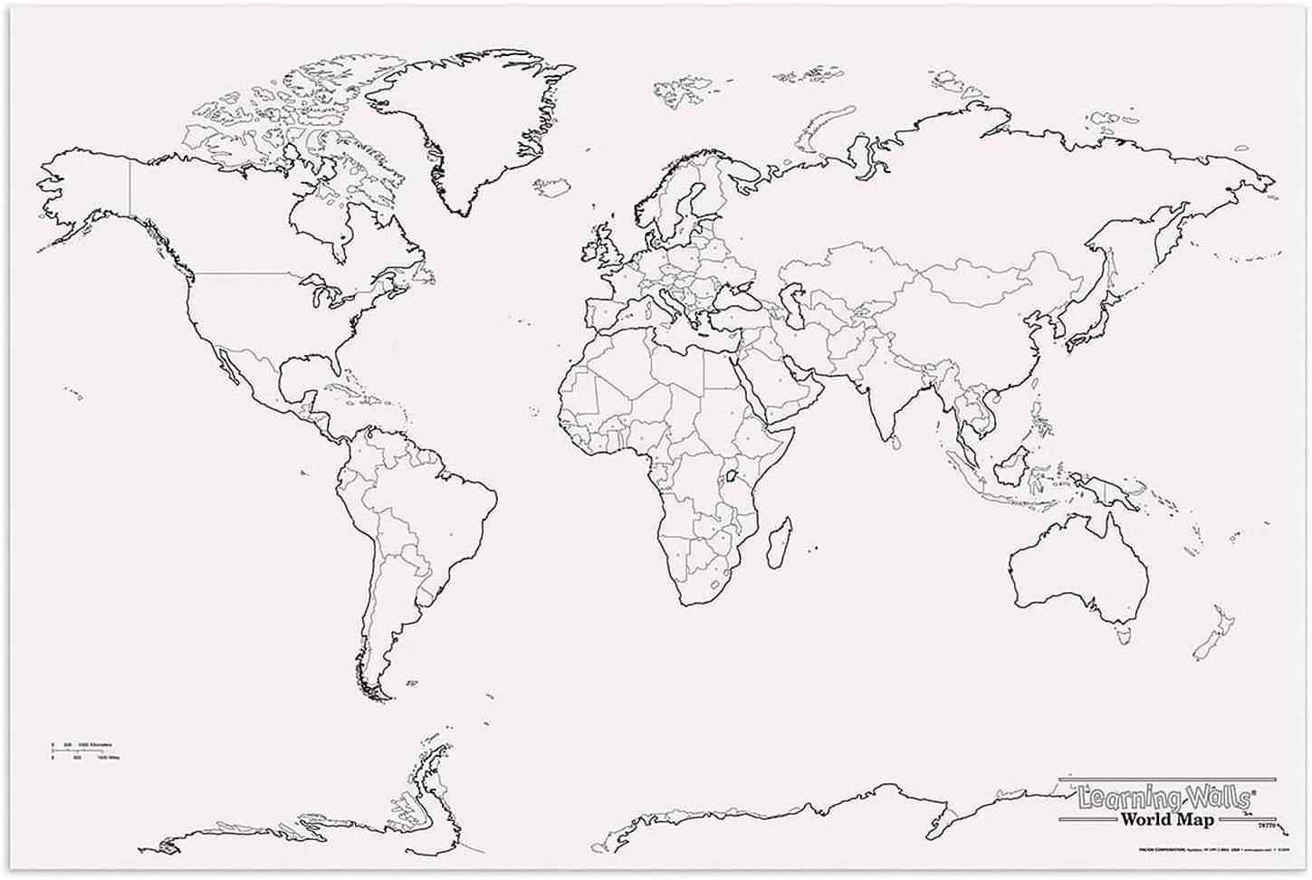 Amazon.com : Doodle Coloring World Map For Kids - Kids’ World Map for ...