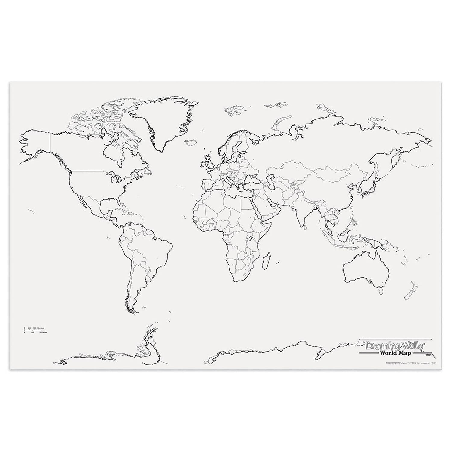 Amazon.com: GIANT WORLD MAP 48IN X 72IN : Office Products