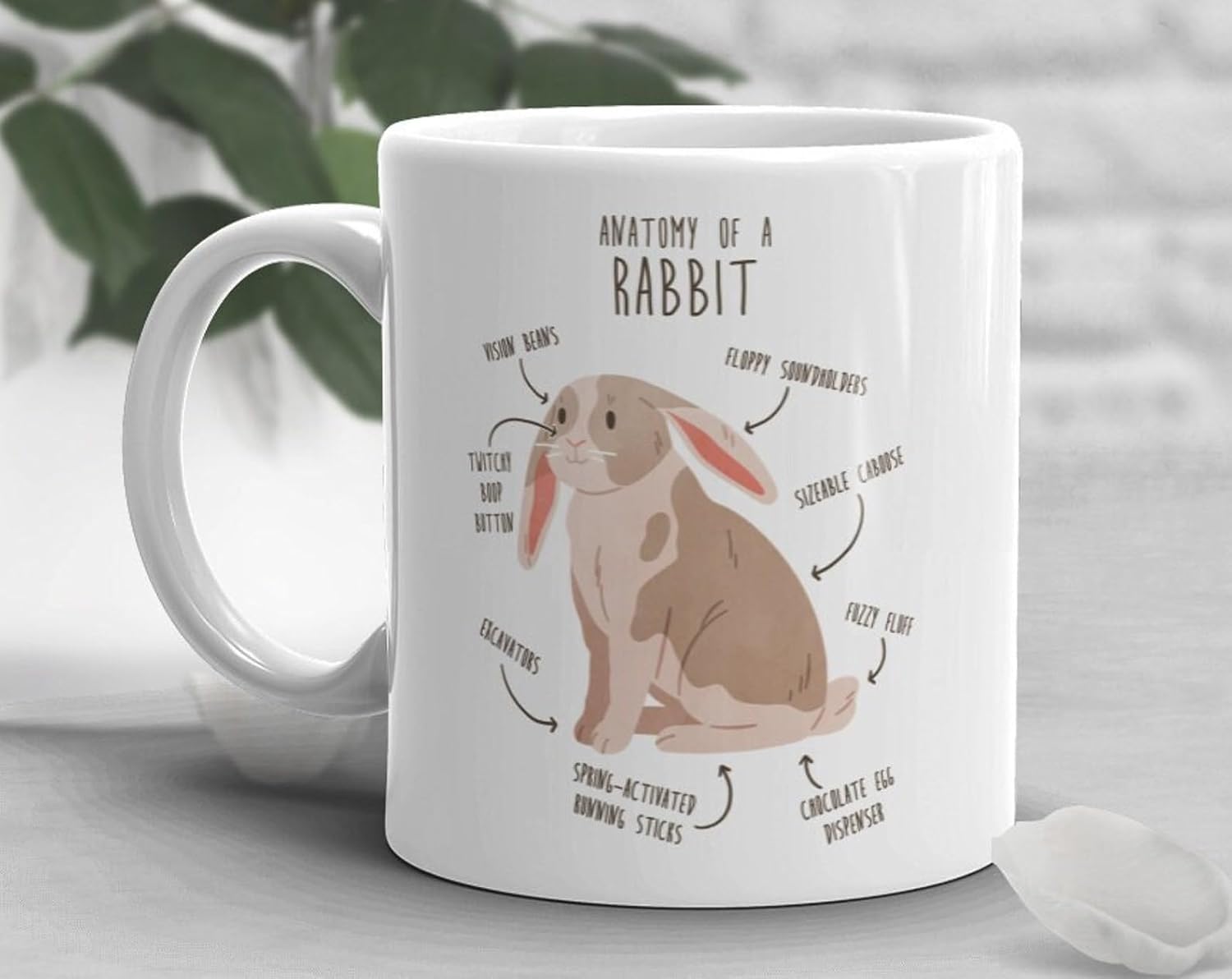 Amazon.com | Rabbit Coffee Mug Cute Bunny Gift Pet Rabbit Lover Funny ...