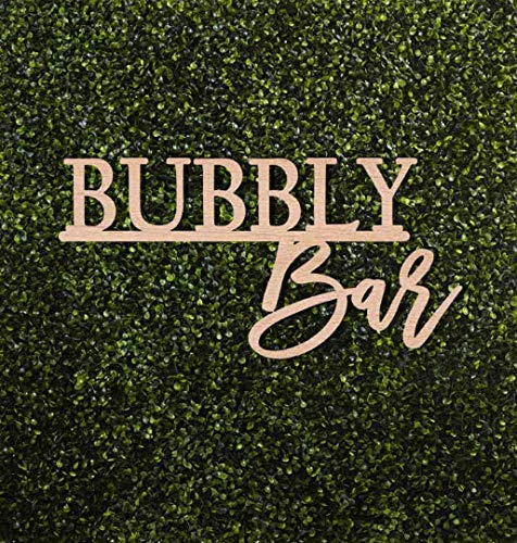 Amazon.com: Bubbly Bar Wooden Sign – Champagne Station Decor, Wedding ...