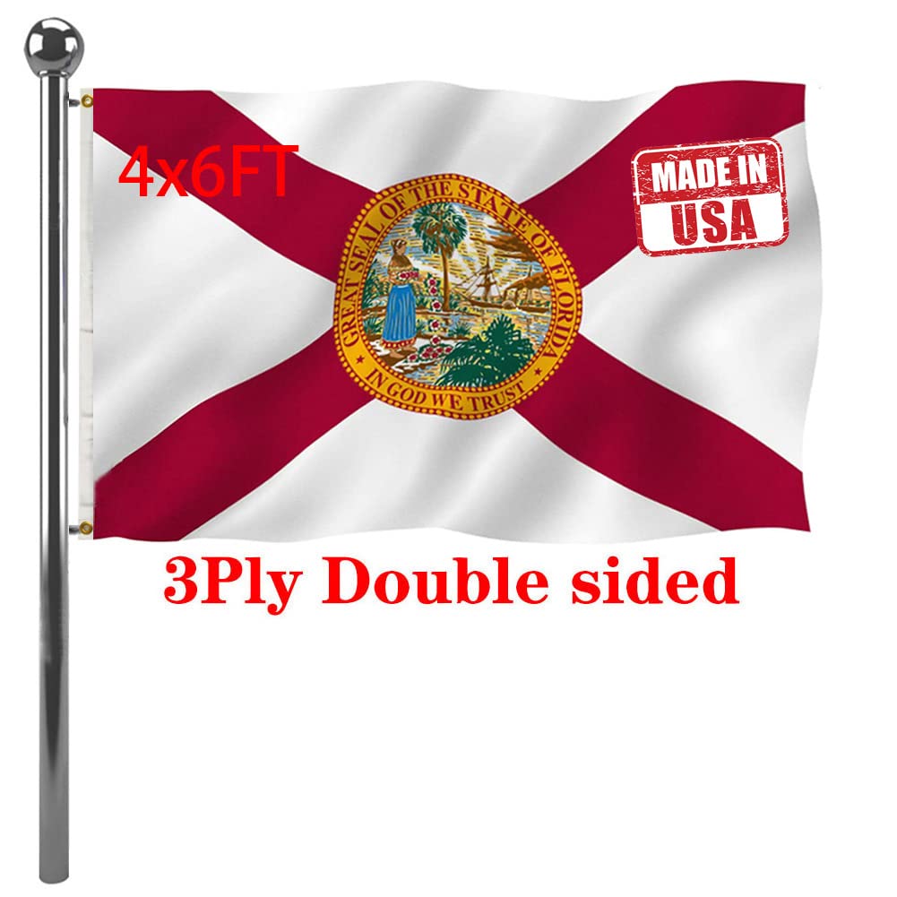 Amazon.com : Jayus Double Sided Florida Sates Flags 4x6 Outdoor- Vivid ...