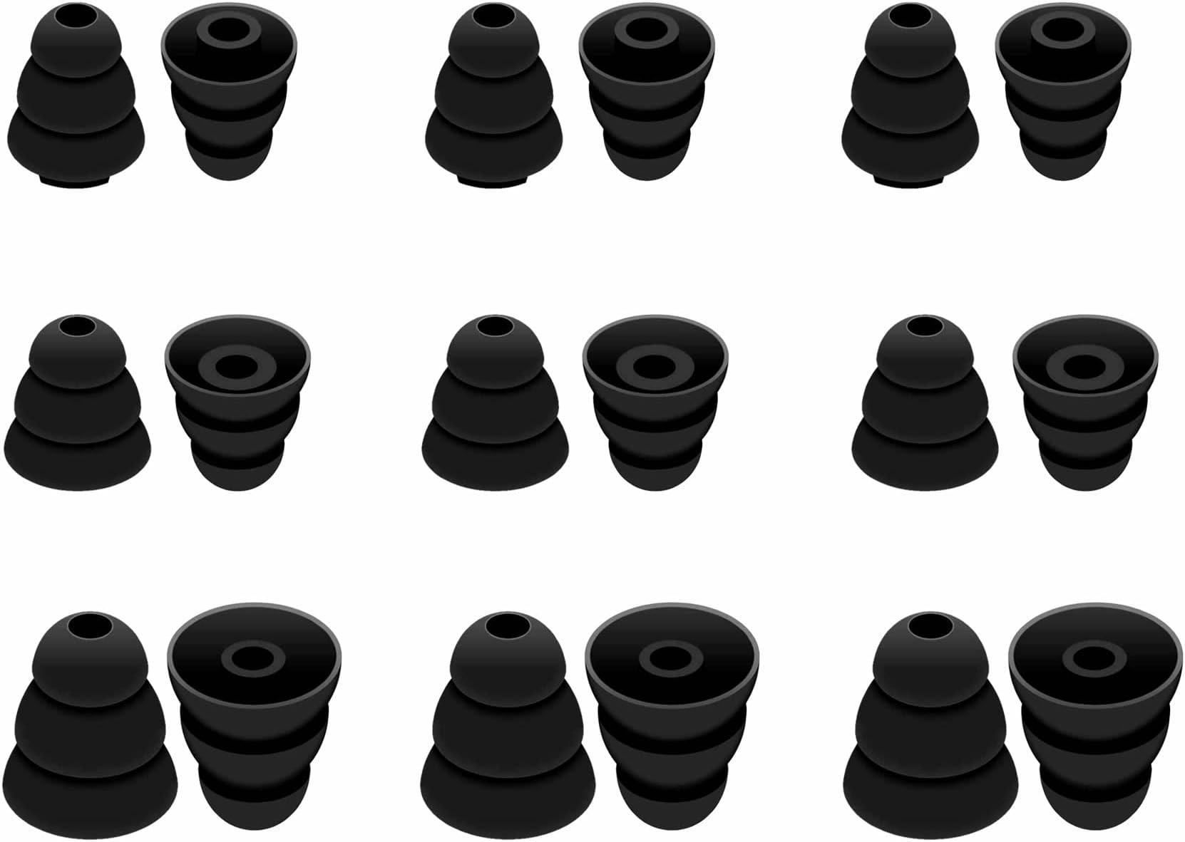 Amazon.com: Motanar Triple Flange Replacement Eartips, Soft Noise ...