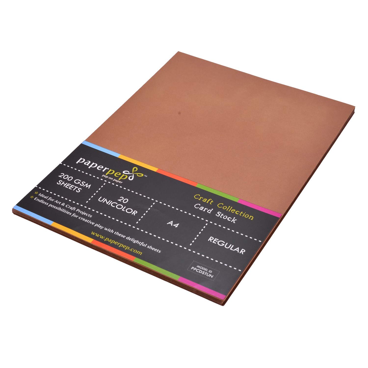 Paper Pep Craft Collection Card Stock A4 200GSM Pack of 20 - Brown ...