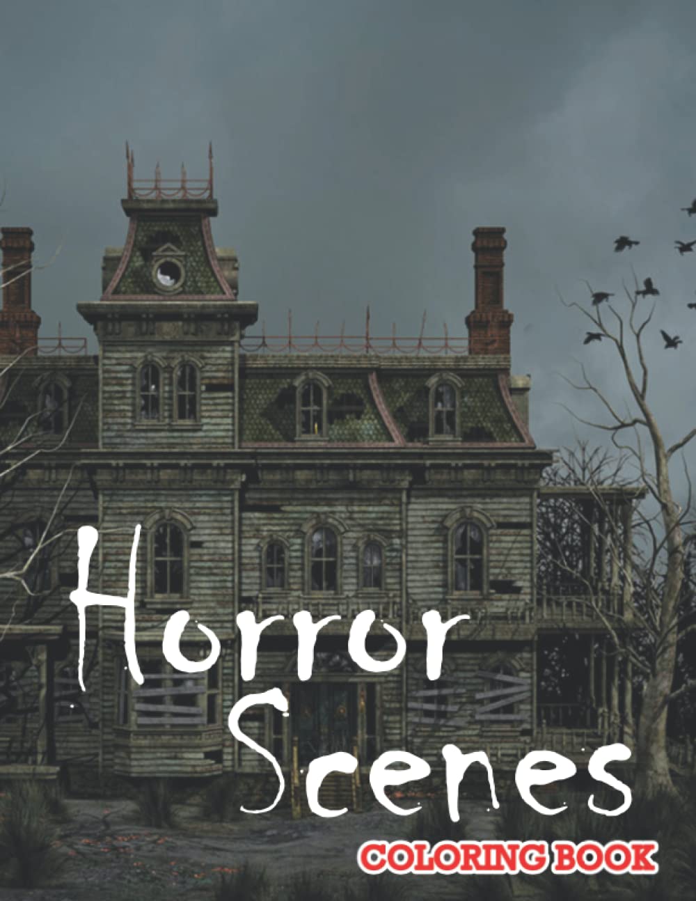 Buy Horror Scenes Coloring Book: A Colouring Pages Features Creepy ...