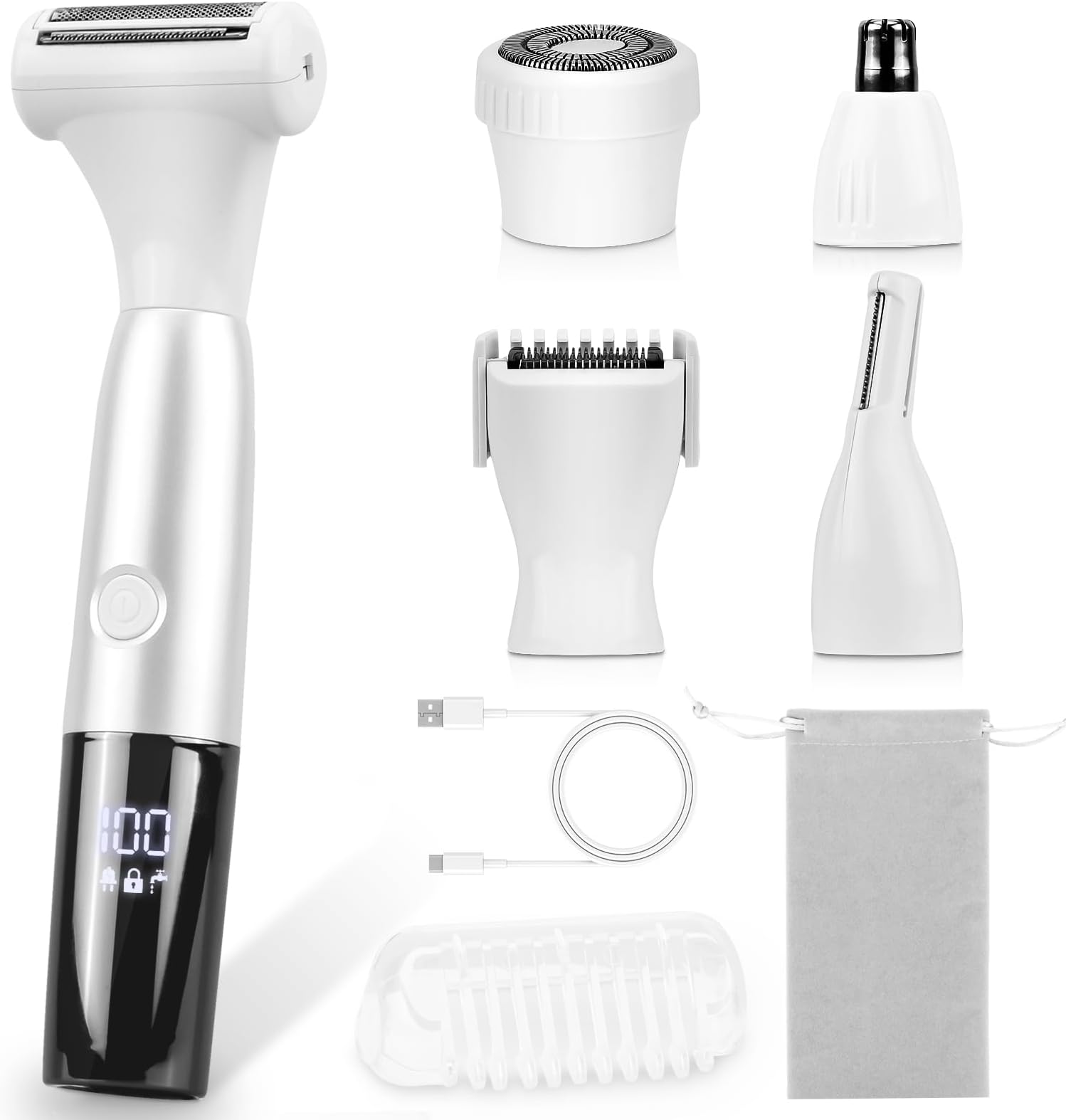Amazon.com: 5 in 1 Bikini Trimmer for Women - Electric Razors for Women ...