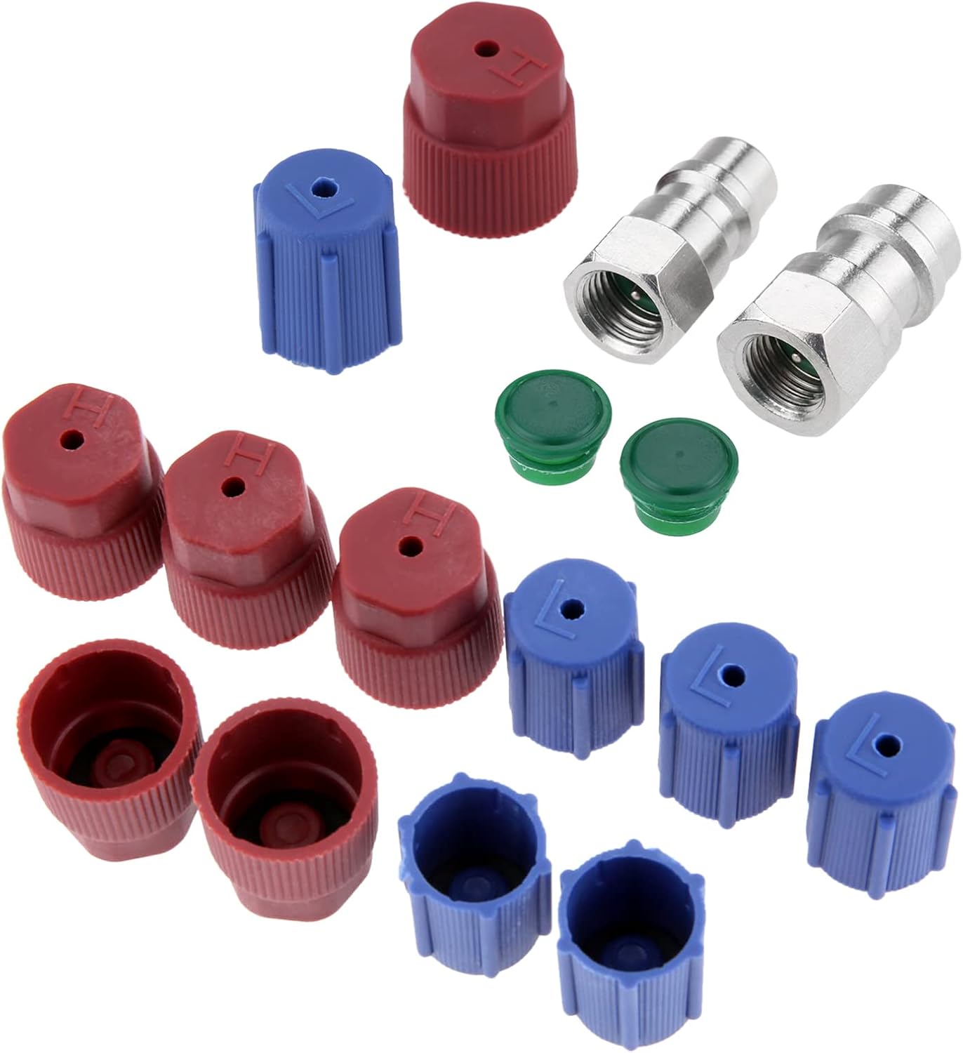 Amazon.com: Mtsooning 14PCS R12 to R134A AC Fitting Adapter Kit, R134a ...