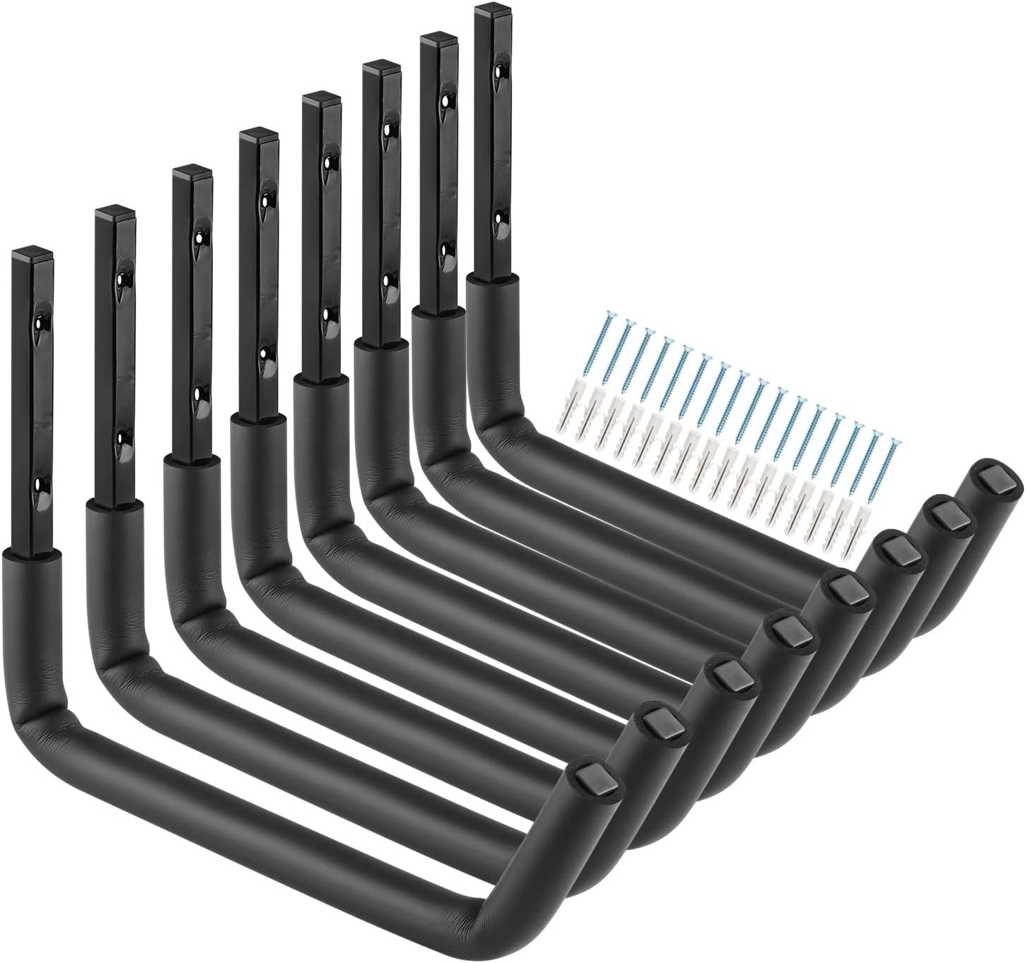 pipabiba Heavy Duty 28cm Large Arm Storage Hooks, 6 Pack Wall Mounted ...