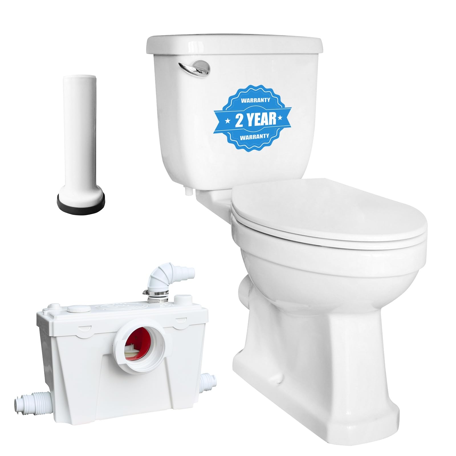 Macerating Toilet With Macerator Pump for Basement Upflush System ...