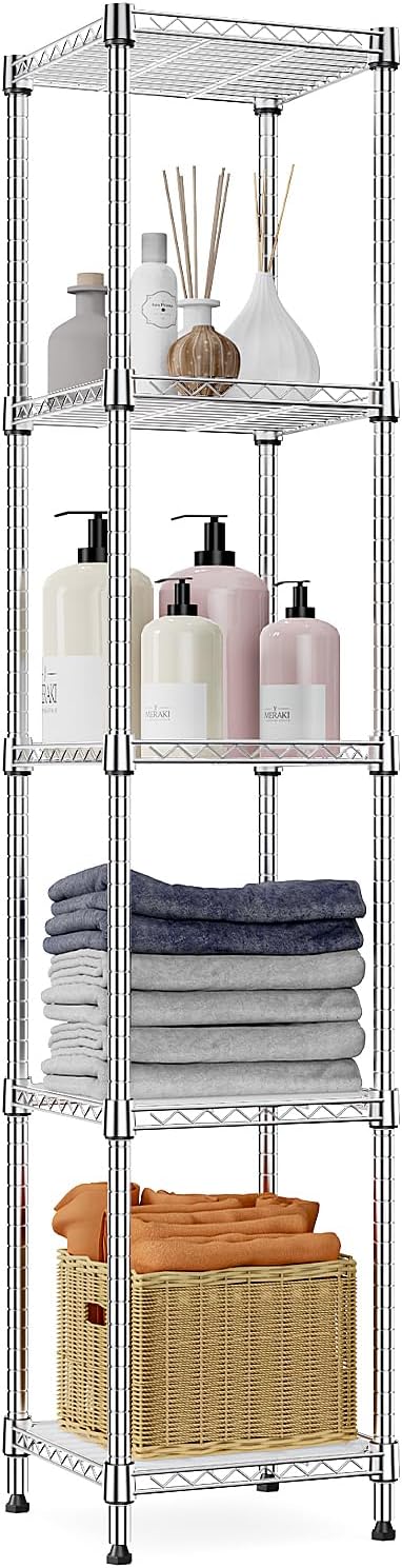 Amazon.com: MZG 5 Tier Storage Rack Metal Wire Shelving Unit, Storage ...