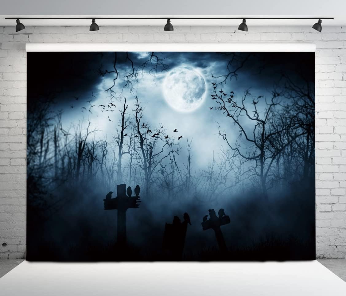 Amazon.com: BELECO 15x10ft Fabric Mysterious Foggy Forest Backdrops for ...