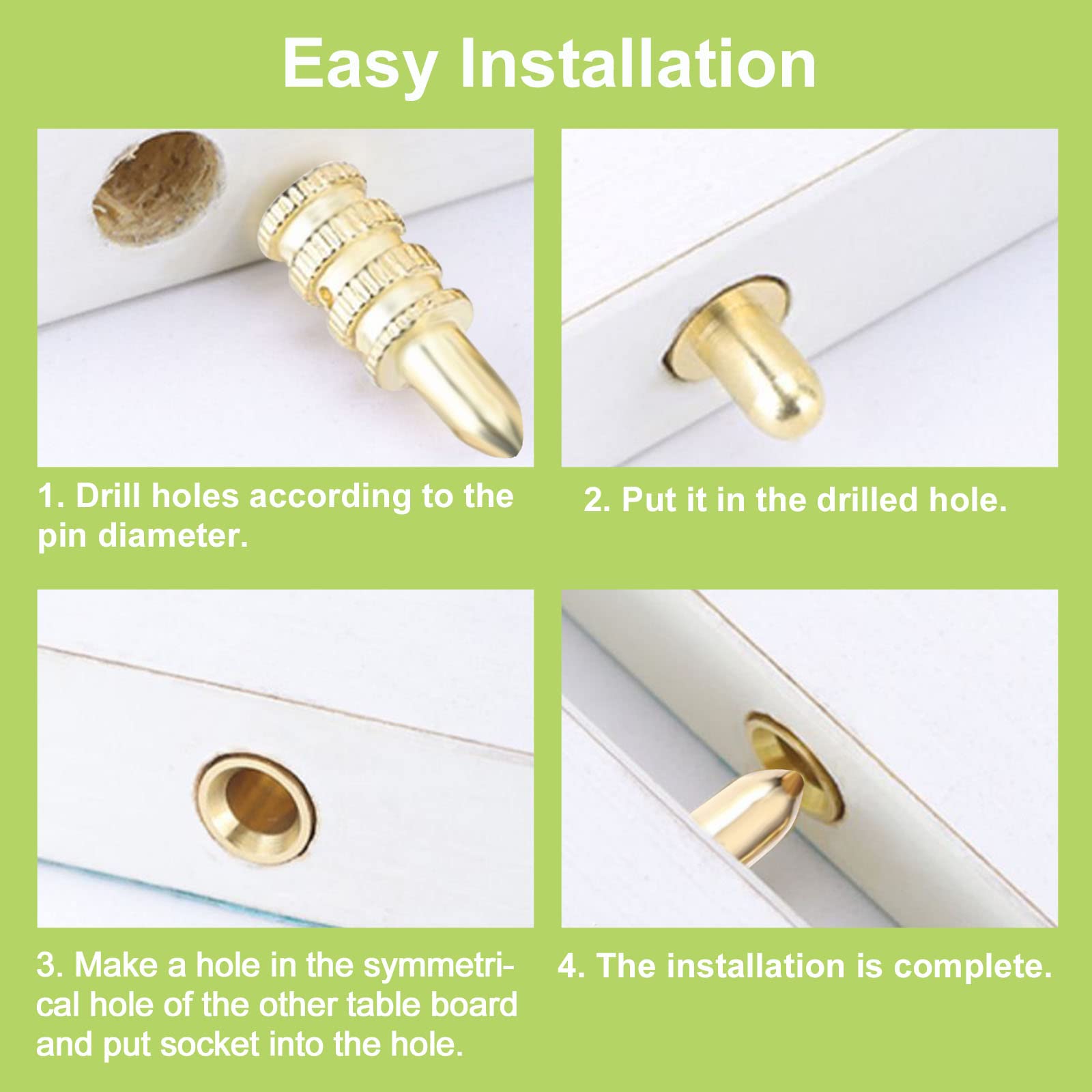 Brass Table Alignment Dowel Pins For Leaf Extensions Table Leaf Pins ...