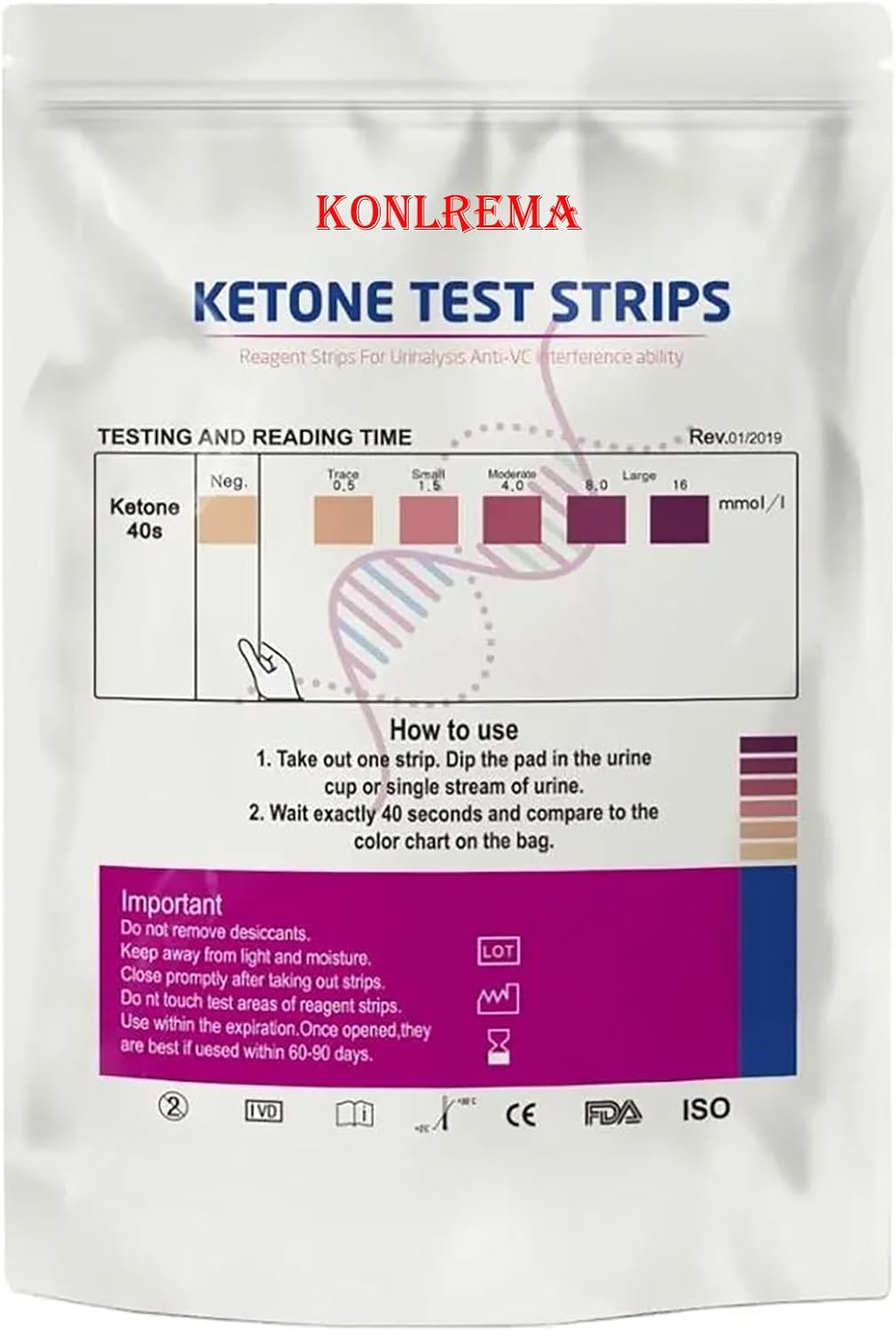 Urinalysis Test Strips, 100 Urine Test Strips for Testing Ketones on ...