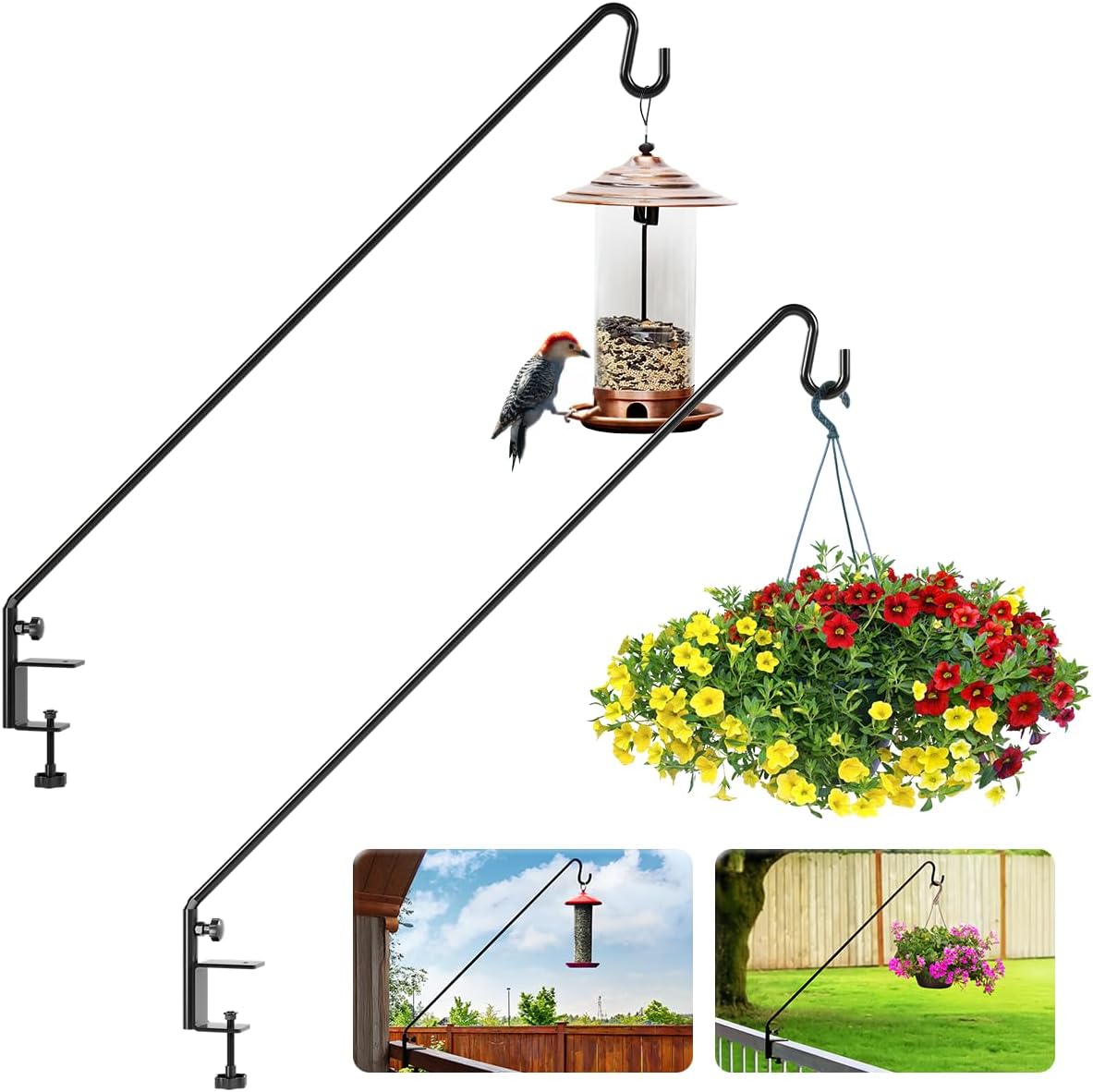 Amazon.com : Idzo Deck Hook for Bird Feeder, 43in Deck Bird Feeder ...